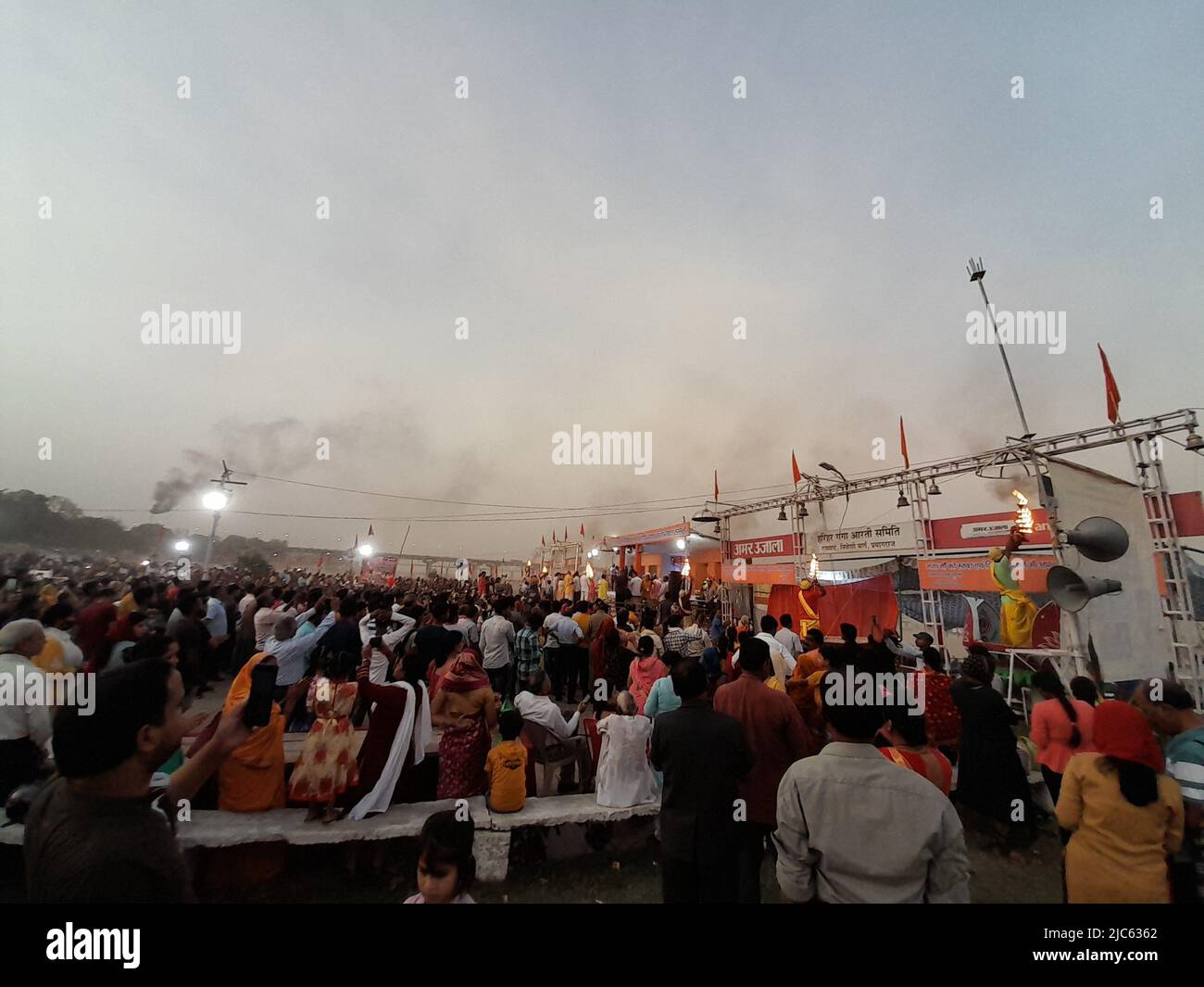 June 9, 2022, India: Hindu devotees gathered to offer Ganga Aarti ...