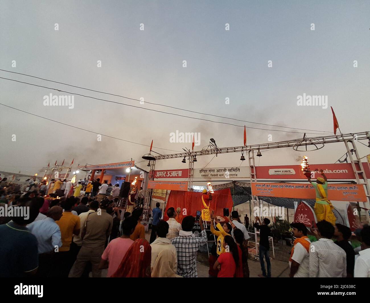 June 9, 2022, India: Hindu devotees gathered to offer Ganga Aarti ...