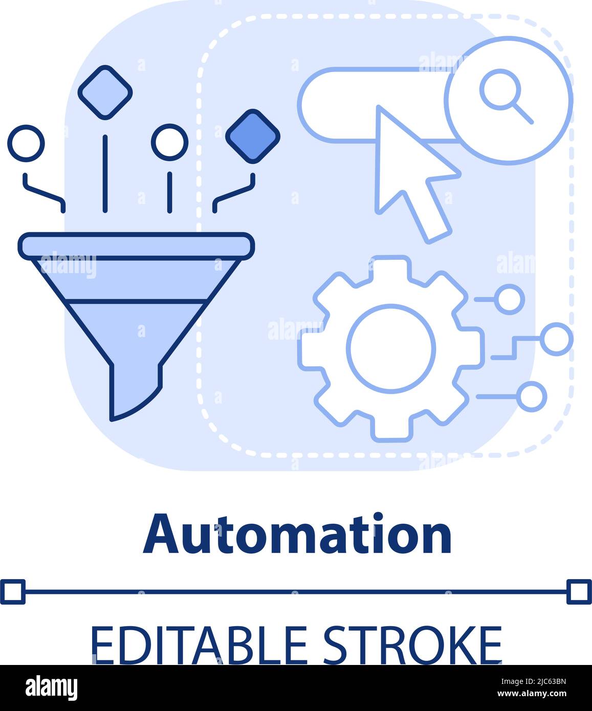 Automation light blue concept icon Stock Vector Image & Art - Alamy