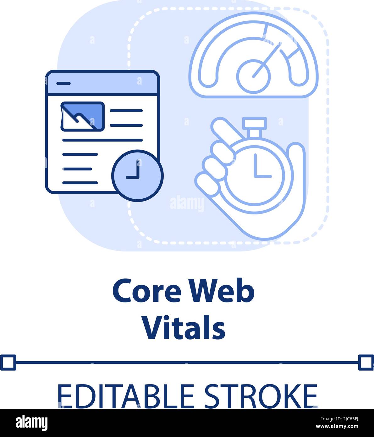 Core web vitals light blue concept icon Stock Vector Image & Art - Alamy