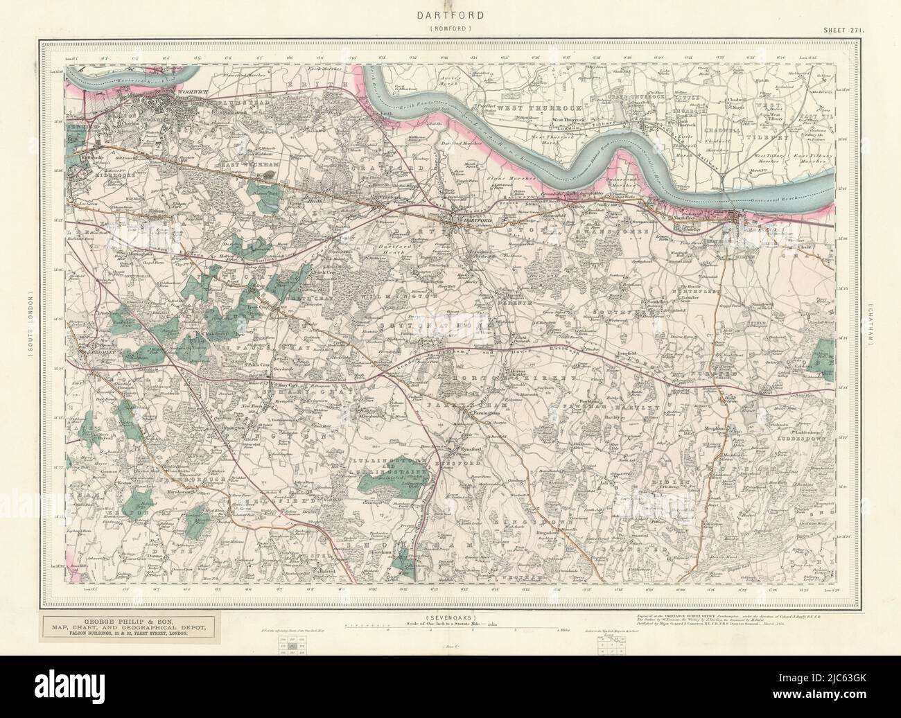 Map of dartford hi-res stock photography and images - Alamy