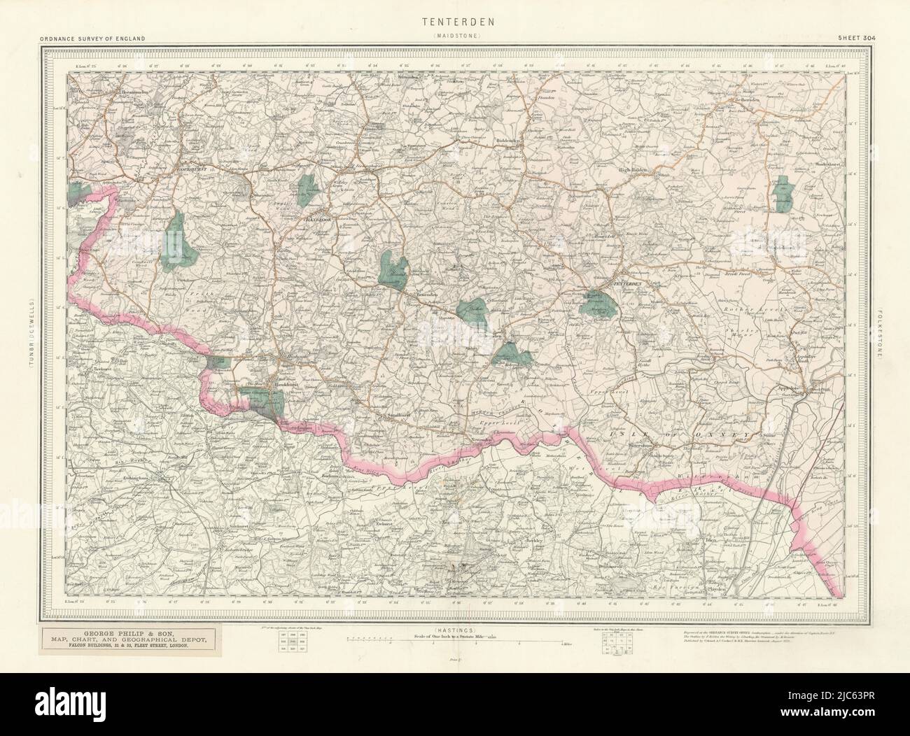Map of cranbrook hi-res stock photography and images - Alamy
