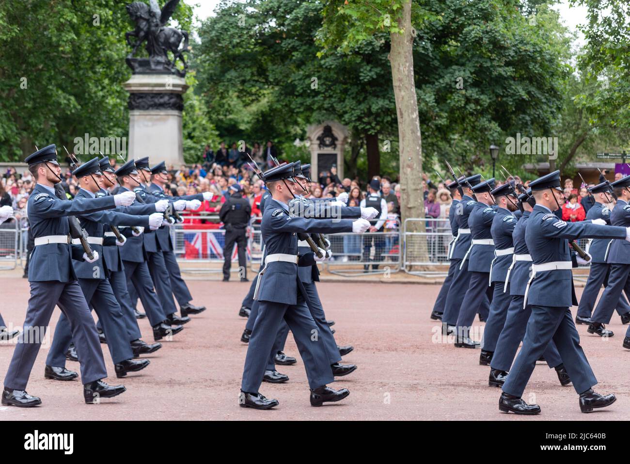 RAF Regiment marching in the for Queen and Country military section at ...