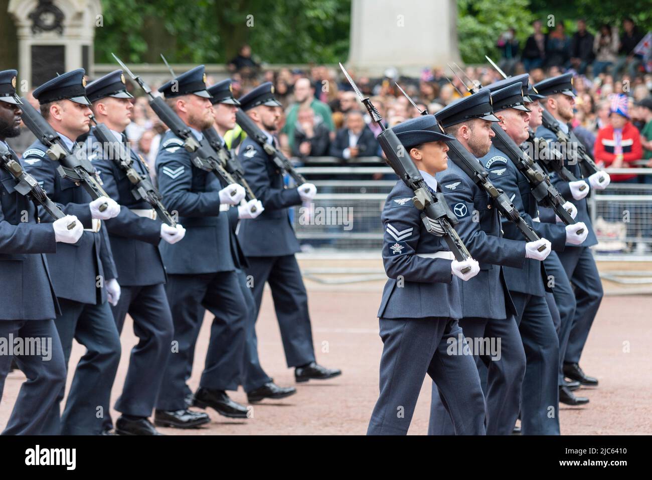 RAF Regiment marching in the for Queen and Country military section at ...