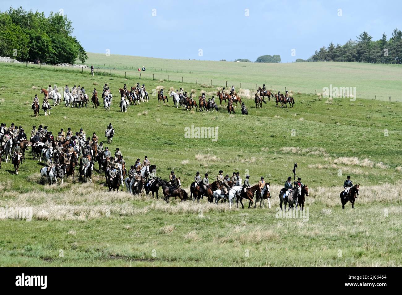 Hawick, UK. 10.Jun.2022. Ahead of his mounted supporters, numbering ...