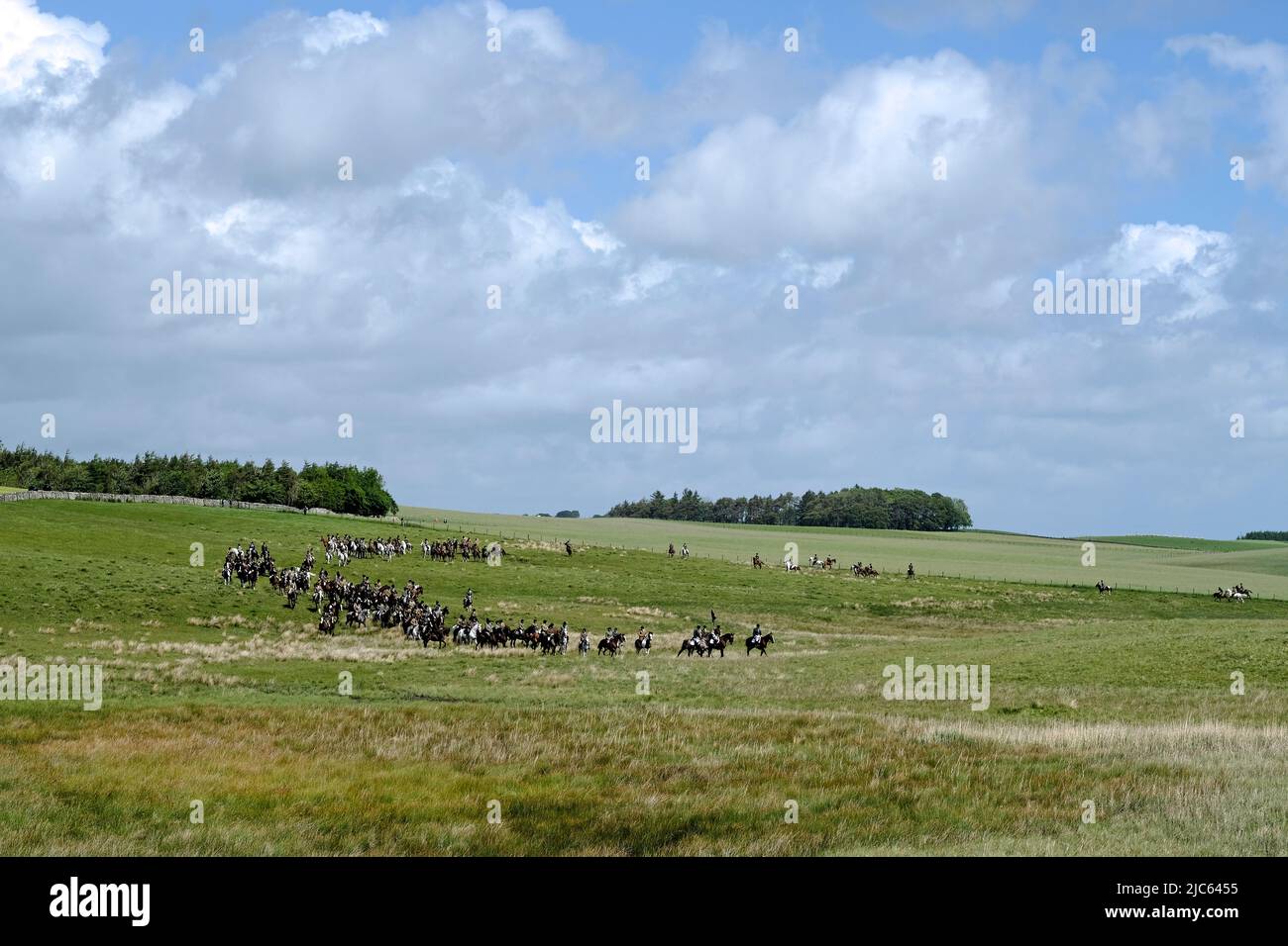 Hawick, UK. 10.Jun.2022. Ahead of his mounted supporters, numbering ...
