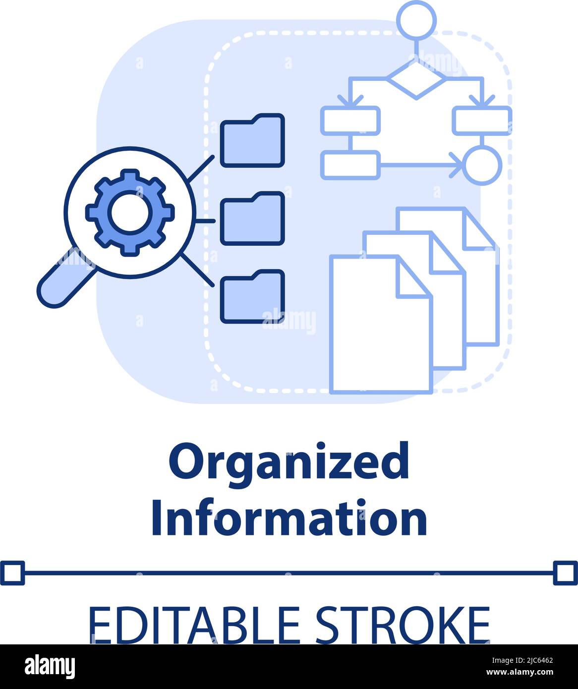 Organized information light blue concept icon Stock Vector Image & Art ...
