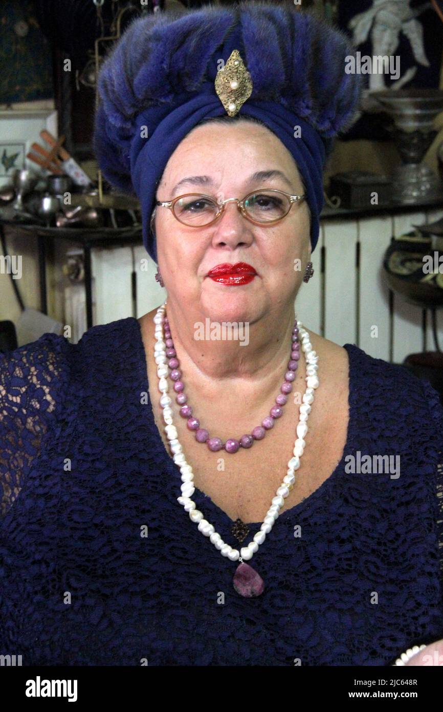 Bucharest, Romania. Kera Calita, owner of the 'Locanta Jaristea ...