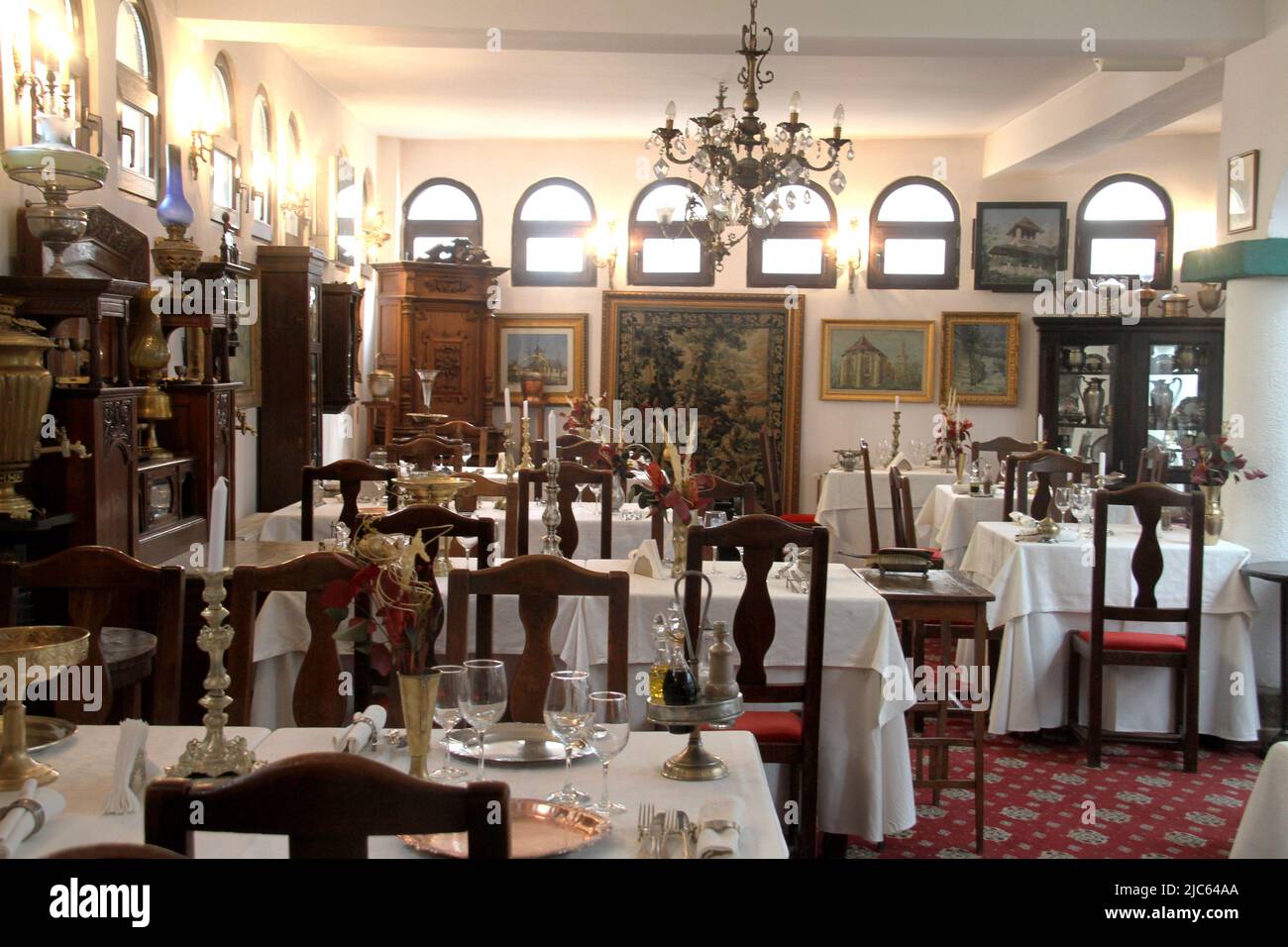 Interior of 'Locanta Jaristea" restaurant in Bucharest, Romania Stock ...