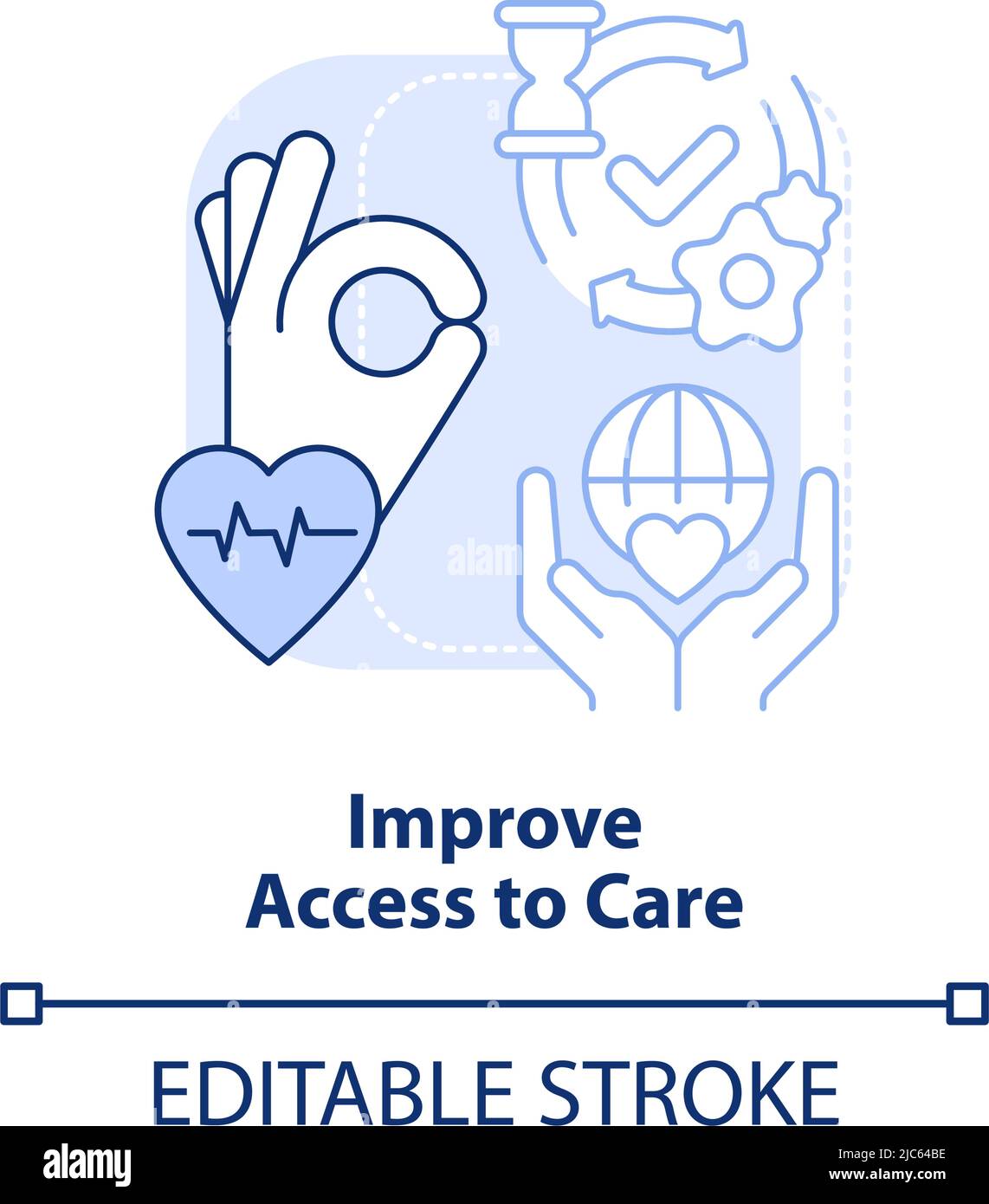 Improve access to care light blue concept icon Stock Vector Image & Art ...