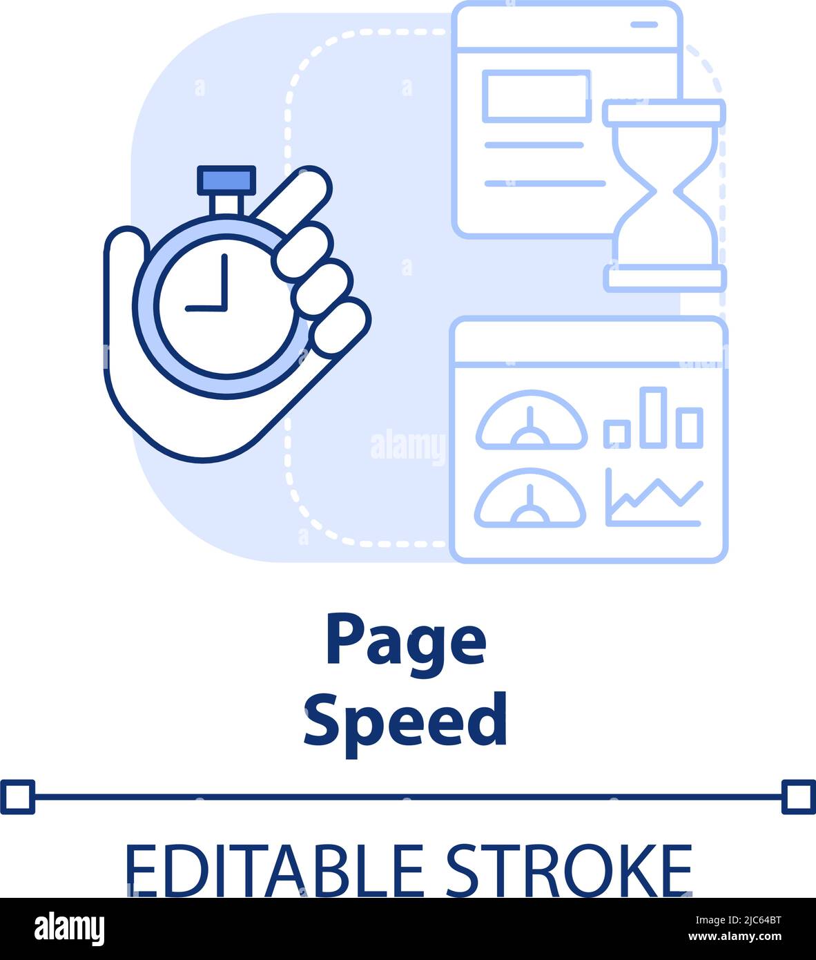 Page speed light blue concept icon Stock Vector Image & Art - Alamy