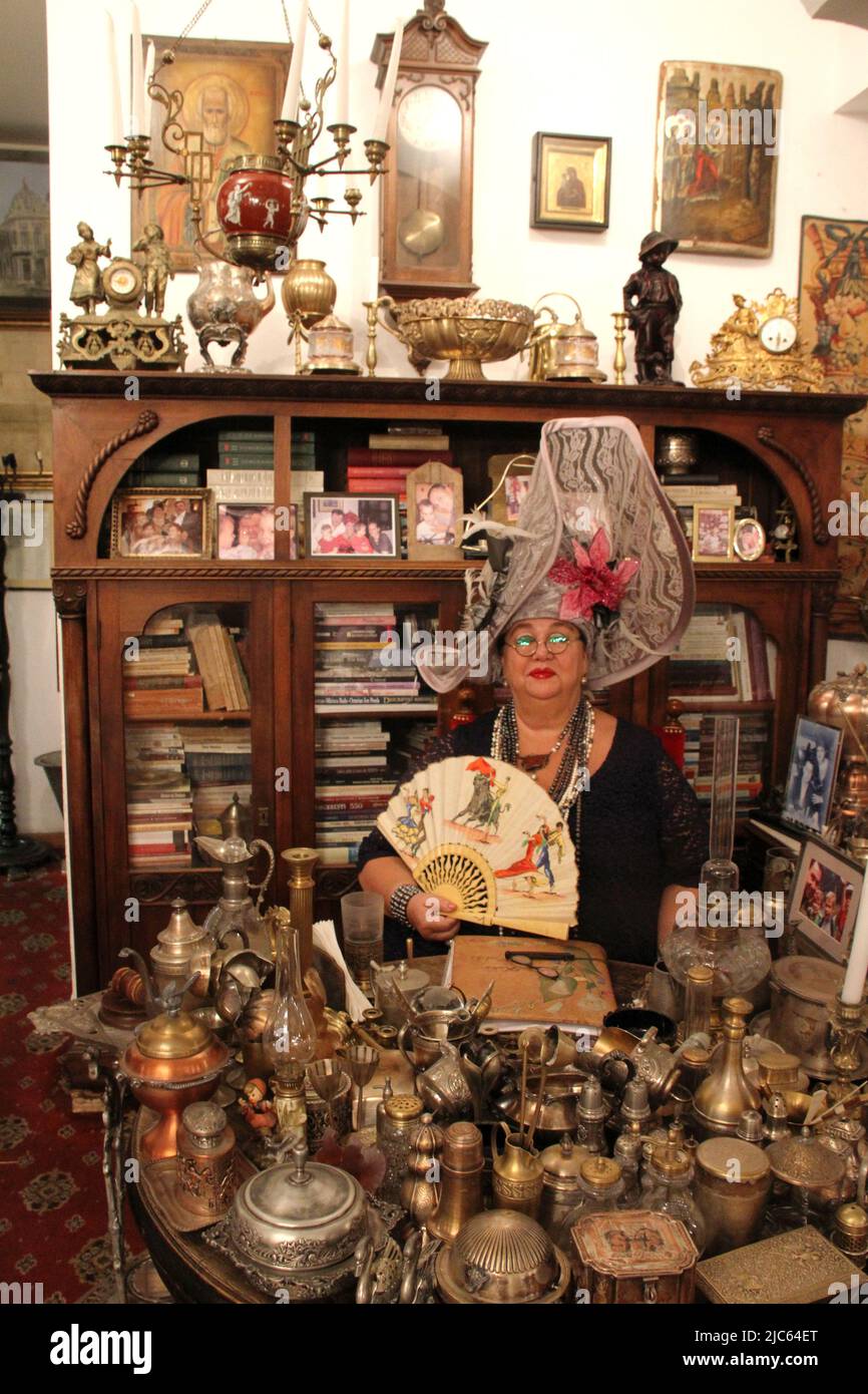 Bucharest, Romania. Kera Calita, owner of the 'Locanta Jaristea ...