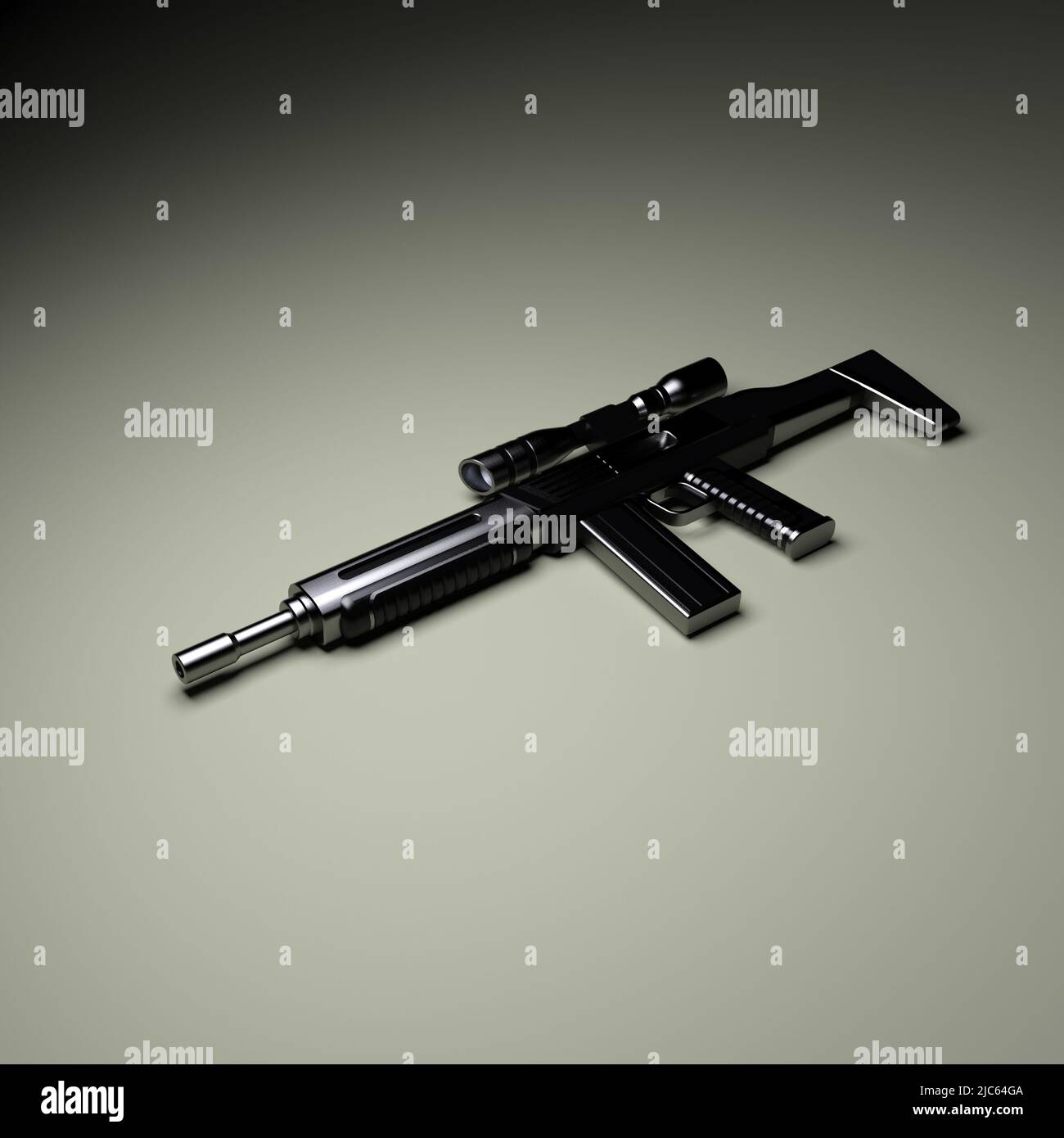 3D-illustration of a sci-fi rifle weapon Stock Photo - Alamy