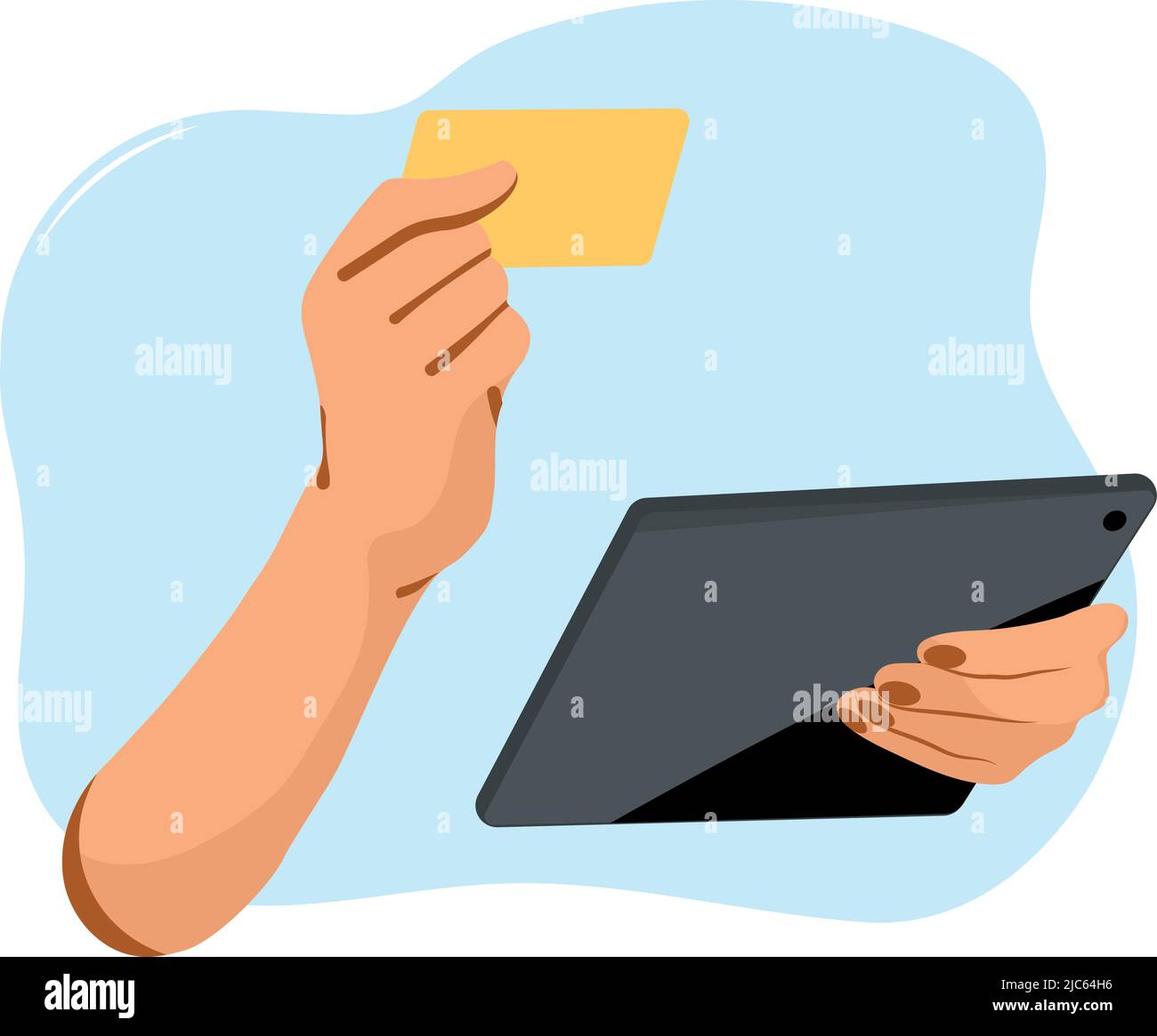 Hand card smartphone on Stock Vector Images - Alamy