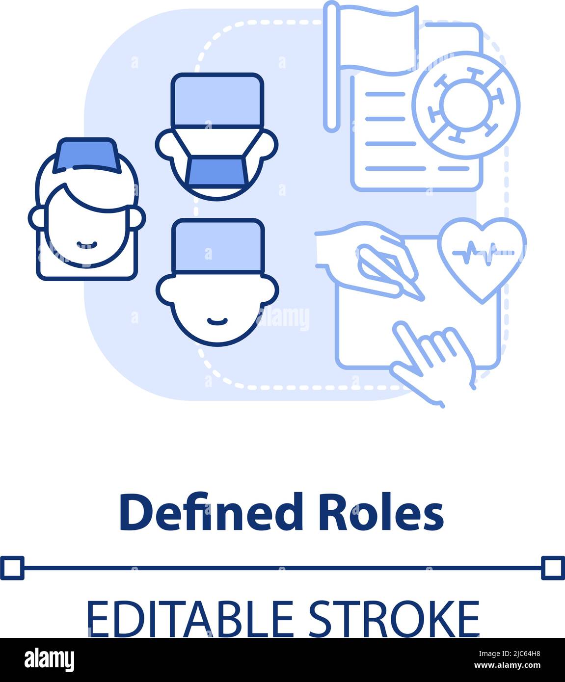 Defined roles light blue concept icon Stock Vector Image & Art - Alamy