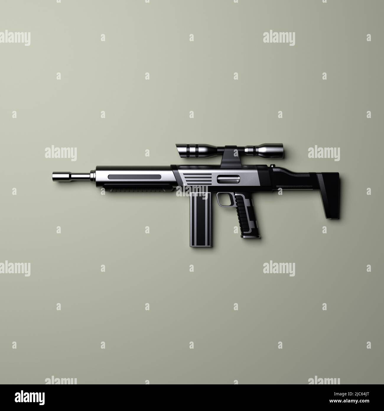 3D-illustration of a sci-fi rifle weapon Stock Photo - Alamy