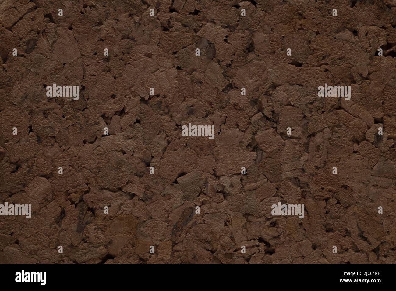 Close-up of smooth surface of cork board with clearly visible texture ...