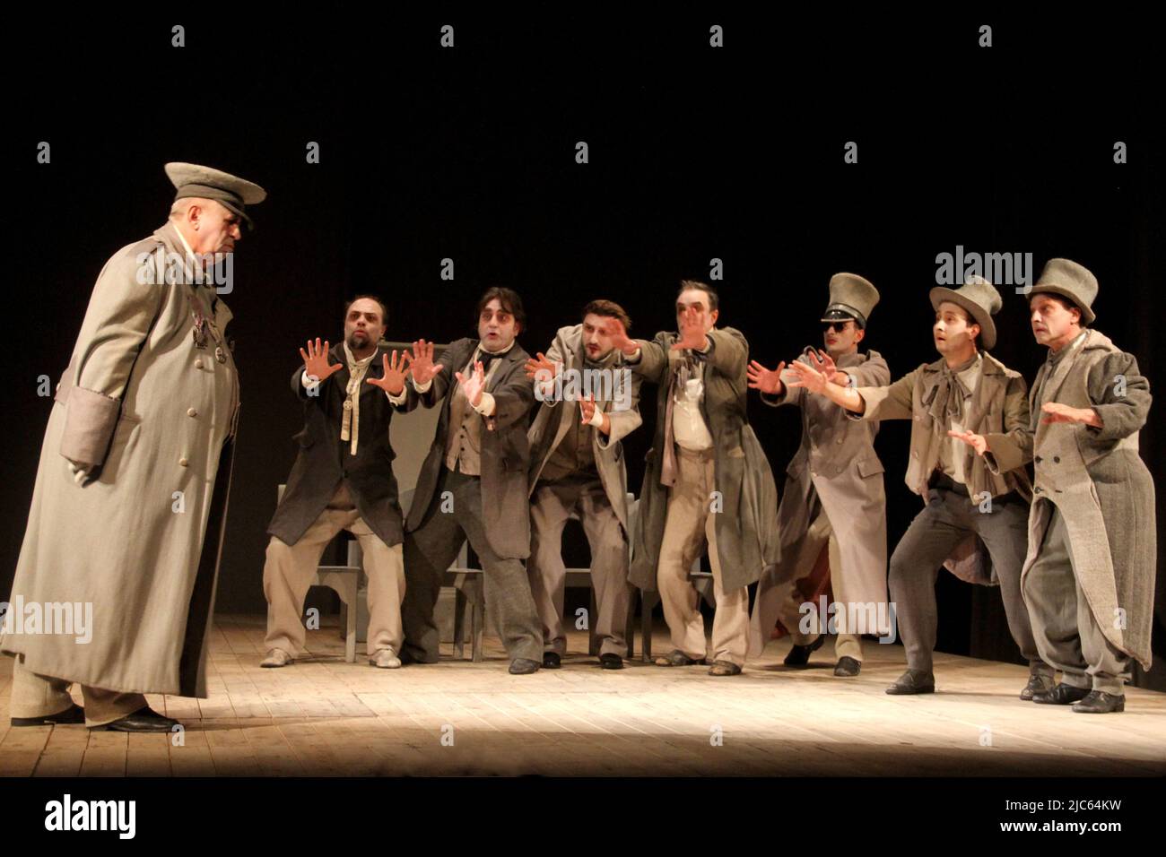 Romanian actor George Mihaita performing in "The Inspector General" by ...