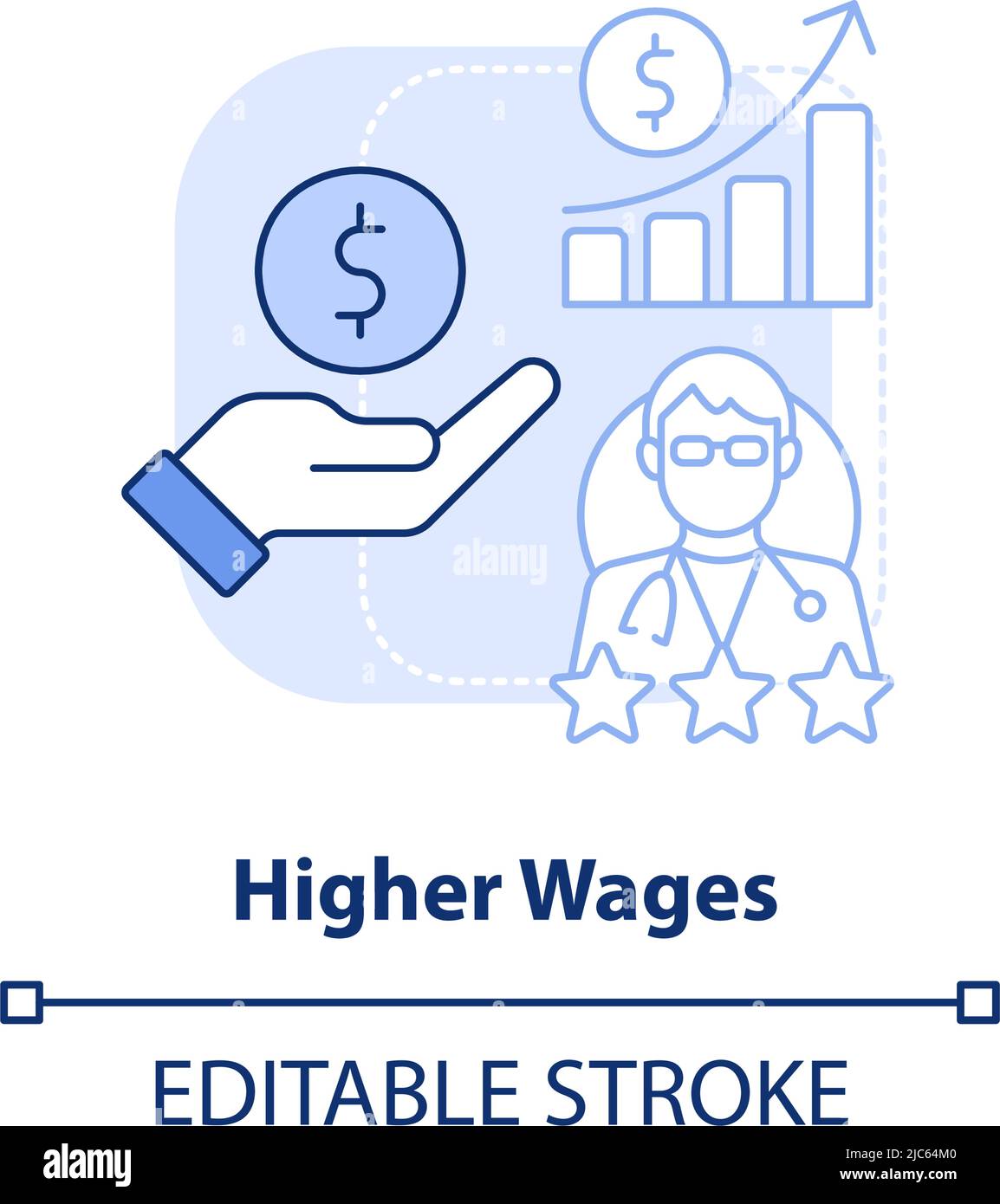Higher wages Stock Vector Images - Alamy