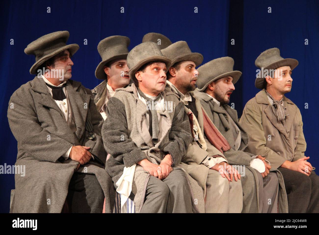 Romanian actors at "Teatrul de Comedie" performing in "The Inspector ...