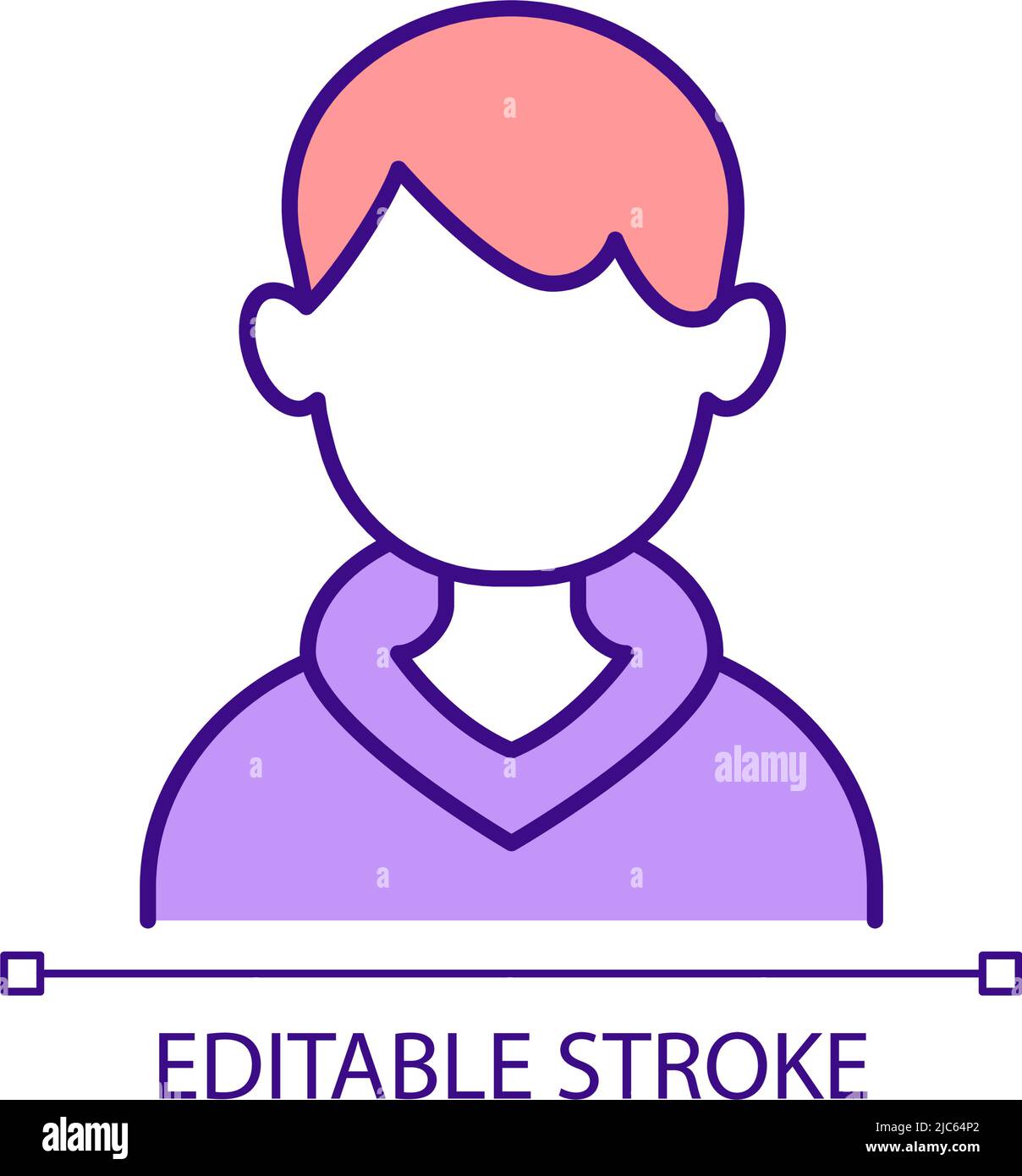 Teenage boy RGB color icon Stock Vector Image & Art - Alamy