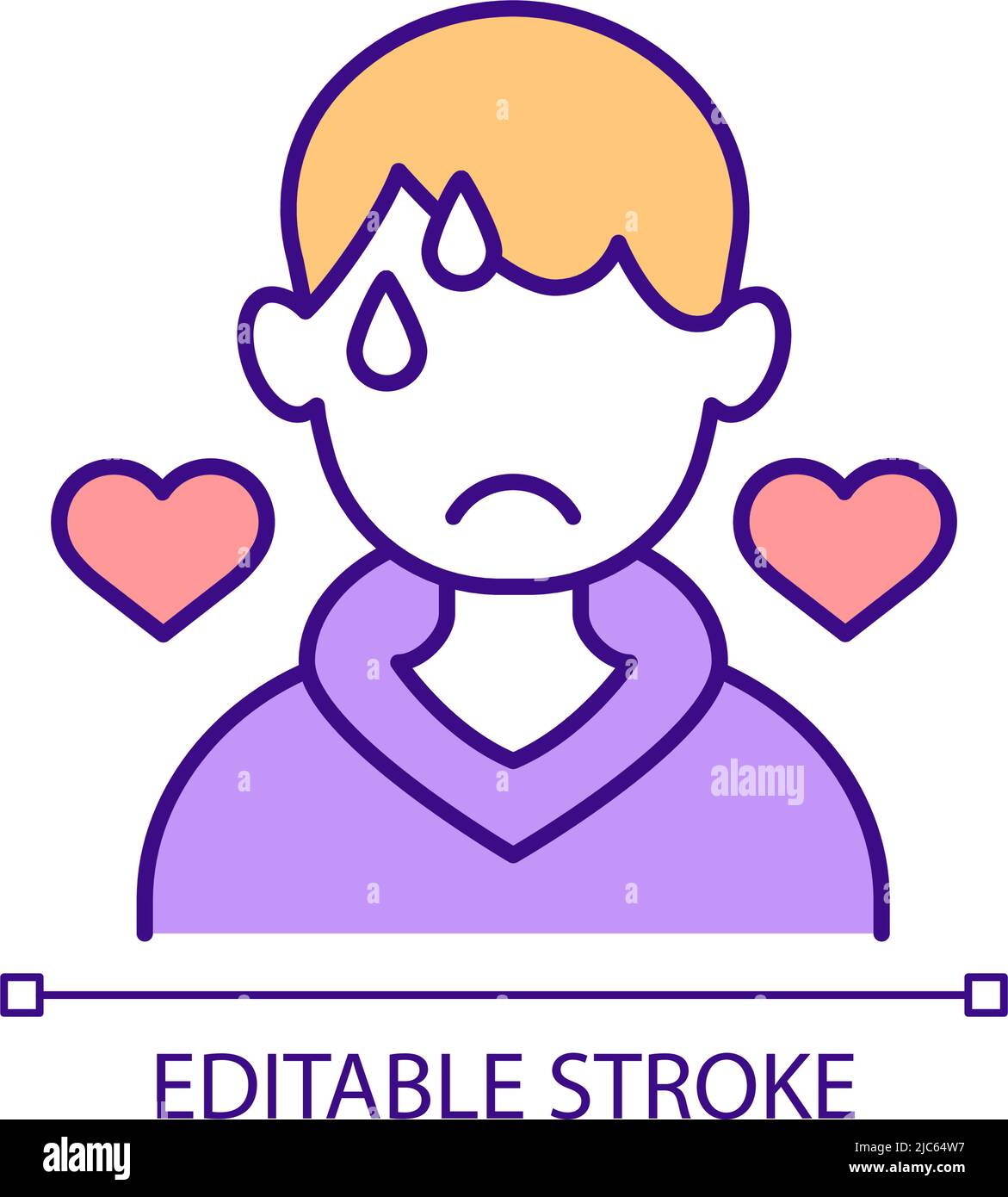 Excessive teen sweating during puberty RGB color icon Stock Vector ...