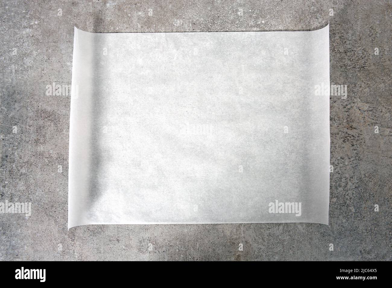 Kitchen bakery white paper sheet top view on stone table.Food ...