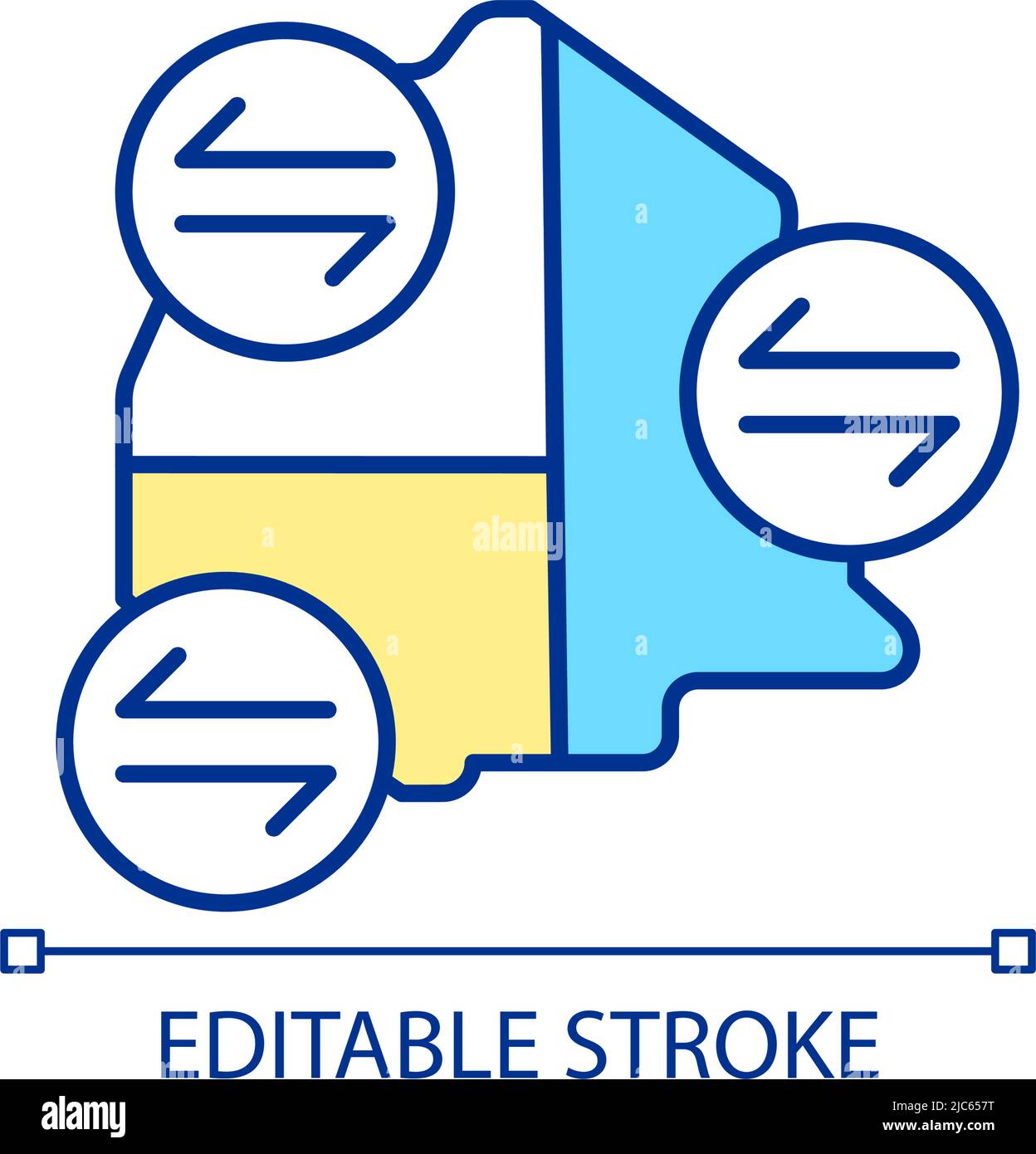 Geographical extension RGB color icon Stock Vector Image & Art - Alamy