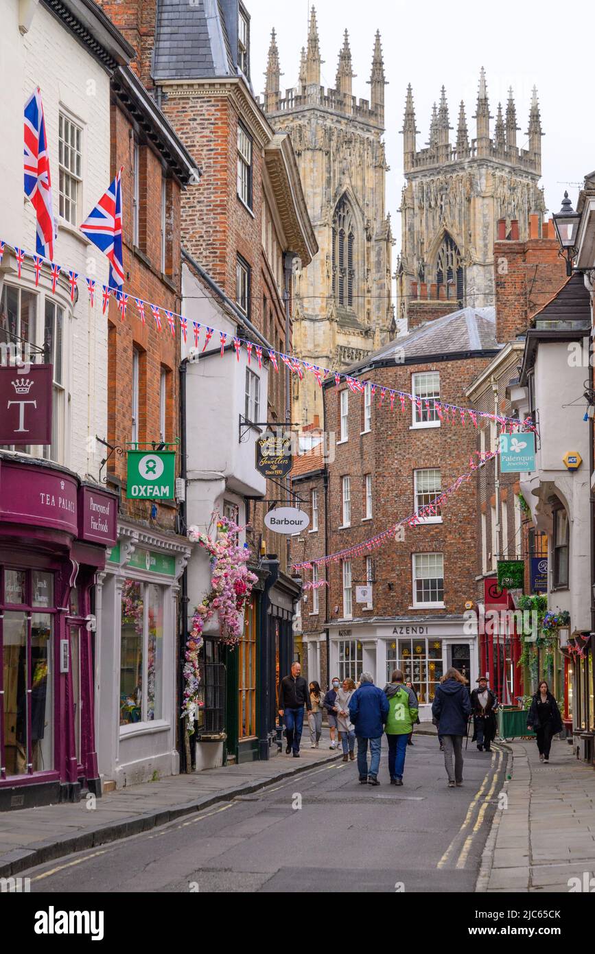 Lower Petergate, York, with York Minster Stock Photo - Alamy