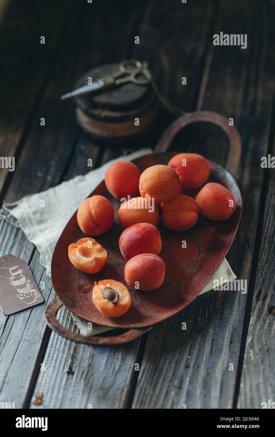 food photography in low key, fruits apricots vitamins, food for ...