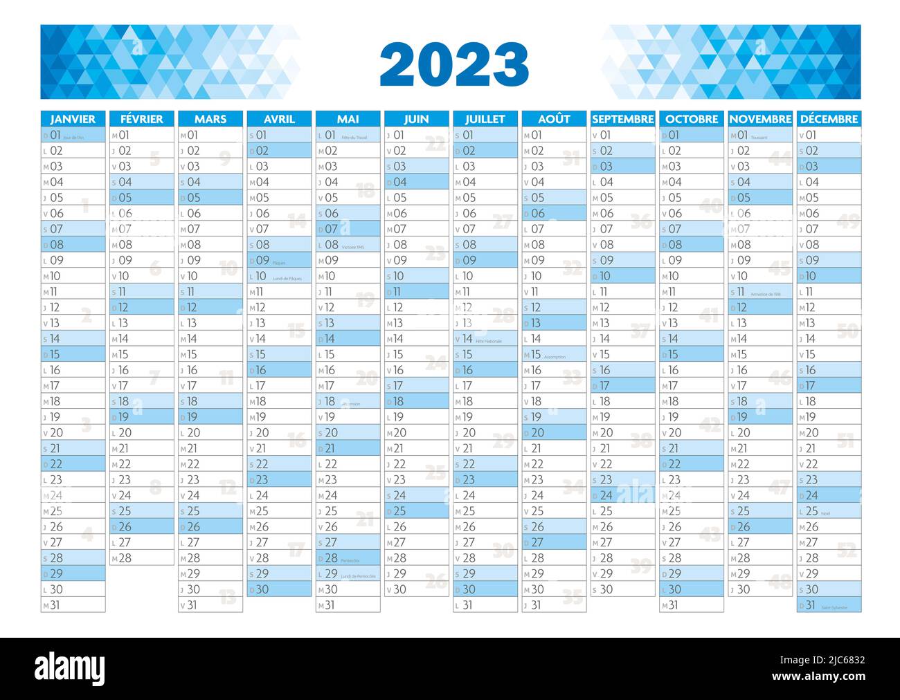 2023 french calendar Cut Out Stock Images & Pictures - Alamy
