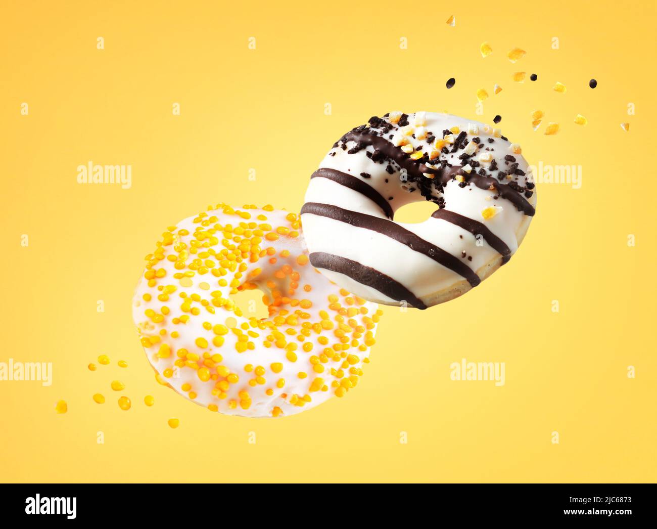 Flying donuts hi-res stock photography and images - Alamy