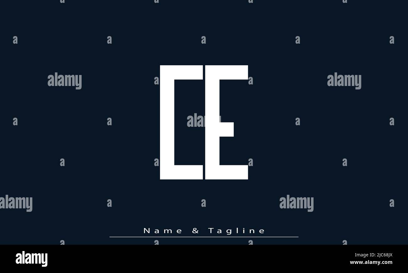 Alphabet letters Initials Monogram logo CE , EC Stock Vector Image ...