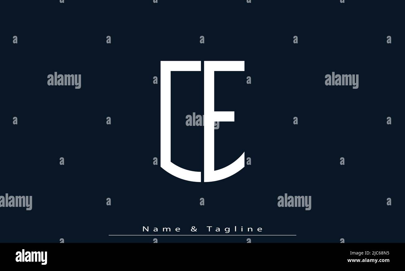 Alphabet letters Initials Monogram logo CE , EC Stock Vector Image ...