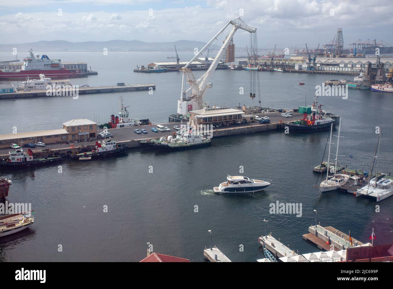Birds eye view of the famous V&A Waterfront, Cape Town Stock Photo - Alamy