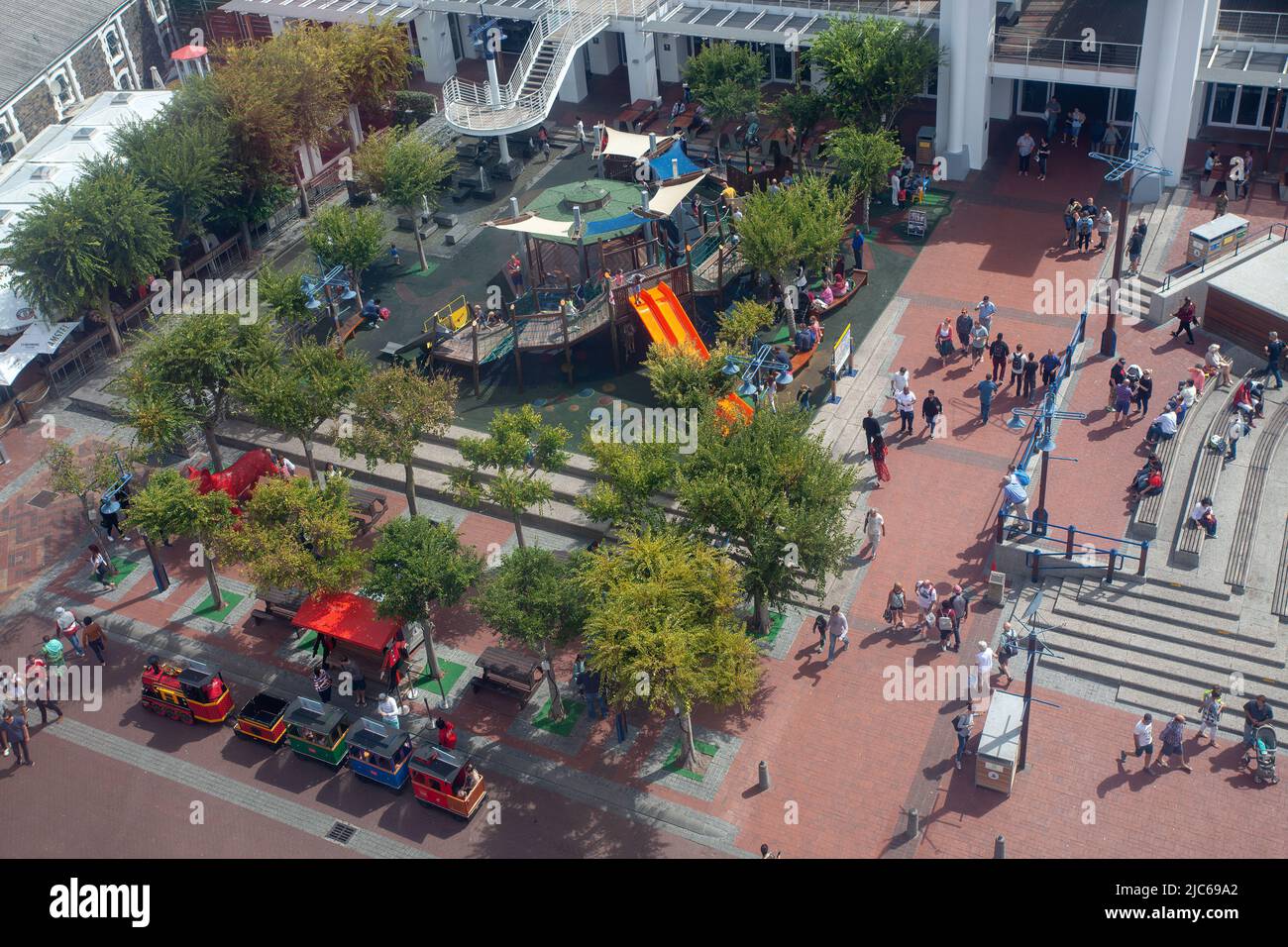 Birds eye view of the famous V&A Waterfront, Cape Town Stock Photo - Alamy