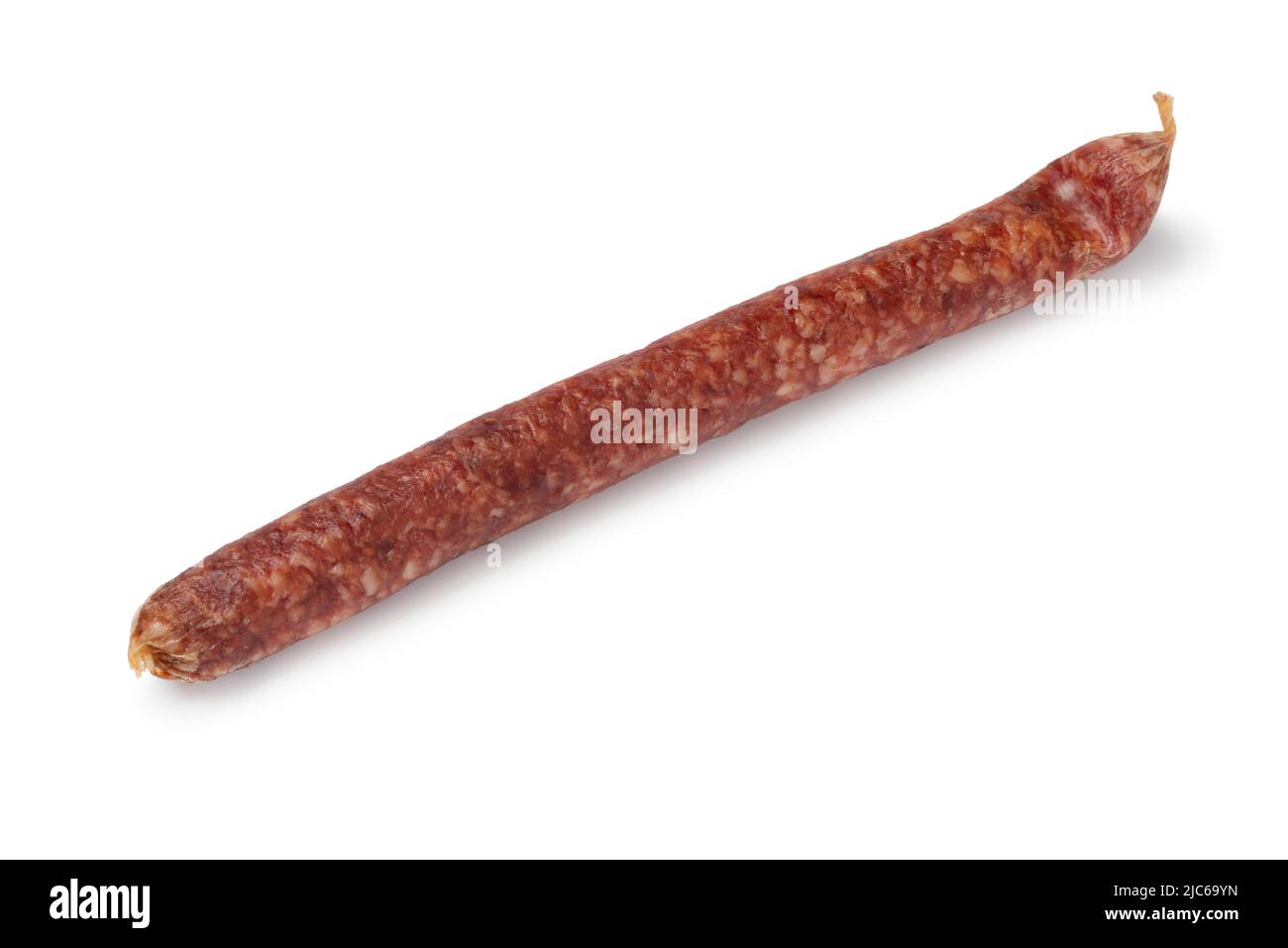 Single traditional Dutch sausage called Rotterdammetje isolated on ...