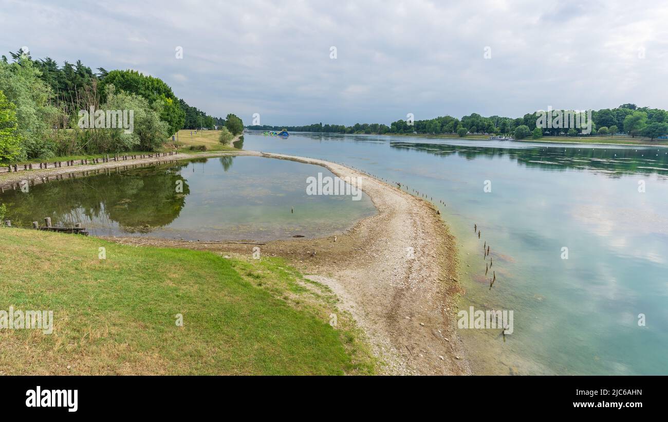 Idroscalo lake park at overcast day, Milan, Italy Stock Photo - Alamy