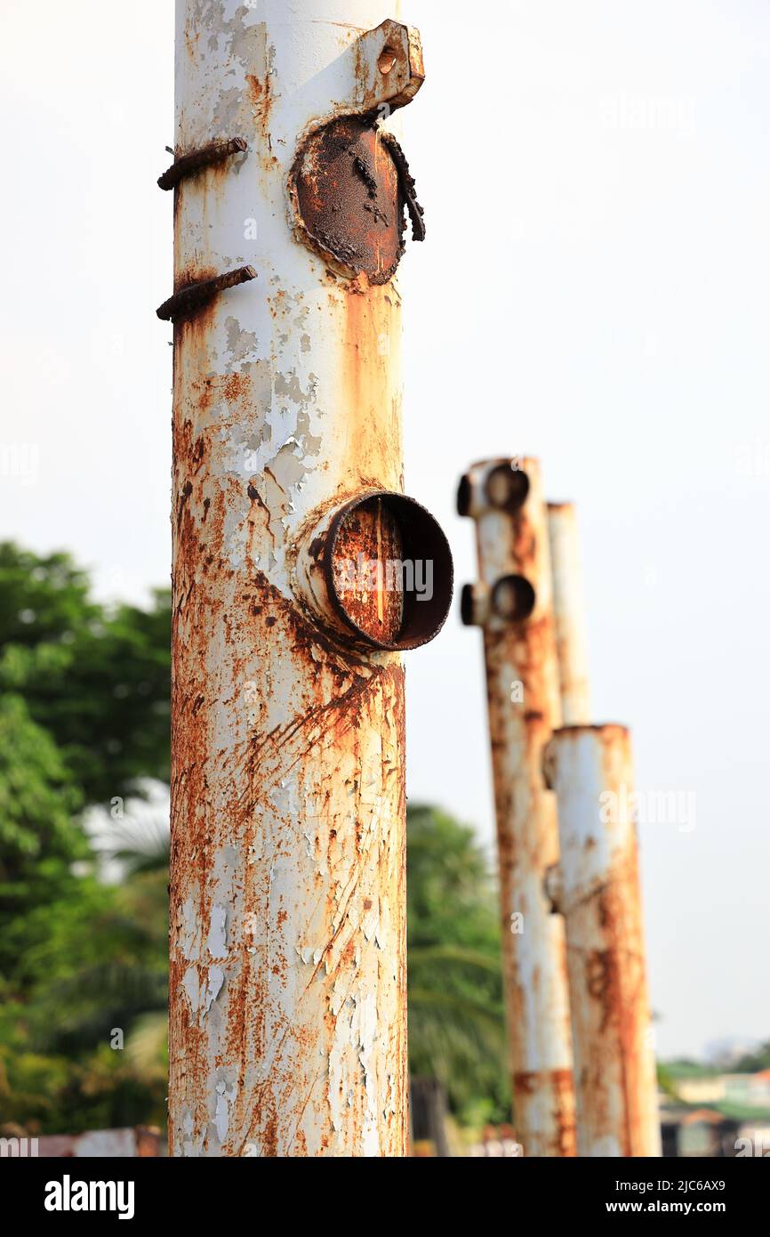 Rust of metals. Corrosion of metal. Rust and corrosion in the weld ...