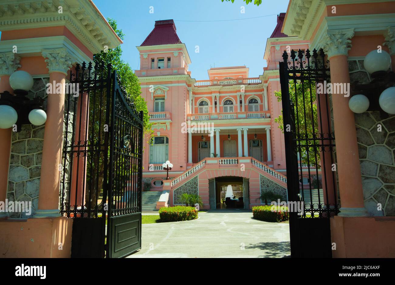 SANTIAGO DE CUBA, CUBA - FEBRUARY 22; 2019 entrance gates to the the ...