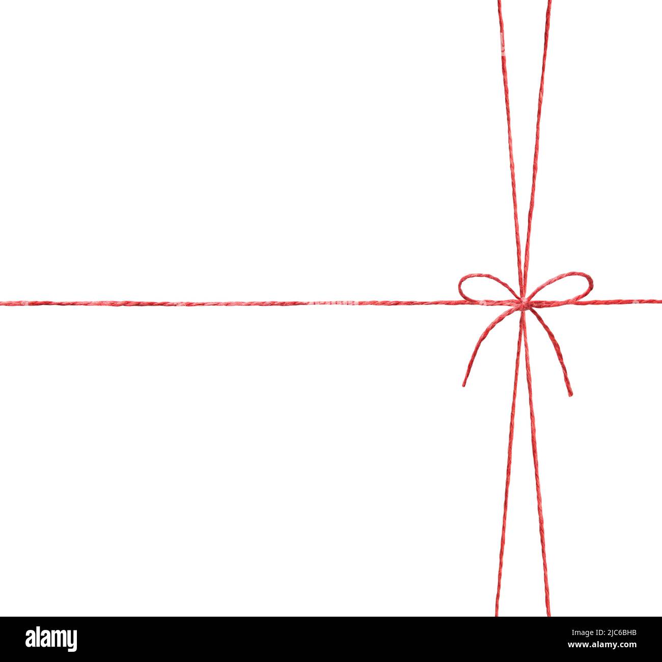 Loop of red and white twine hi-res stock photography and images - Alamy