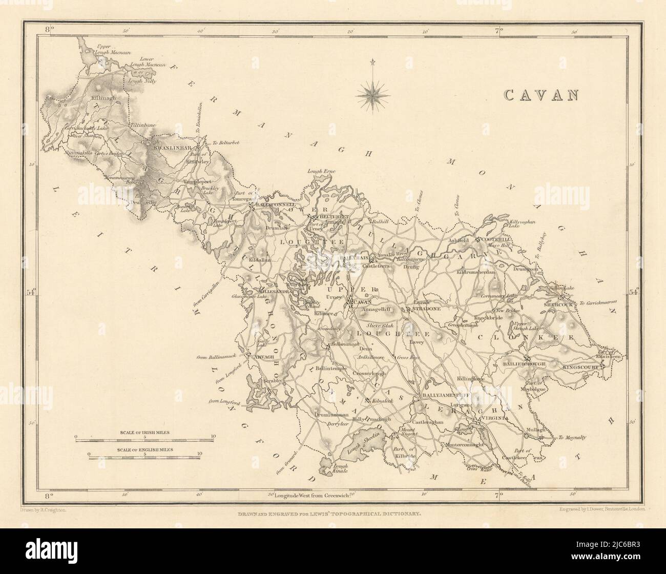 Cavan county map hi-res stock photography and images - Alamy