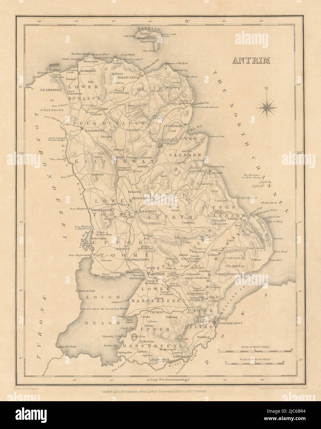 Antrim county map hi-res stock photography and images - Alamy