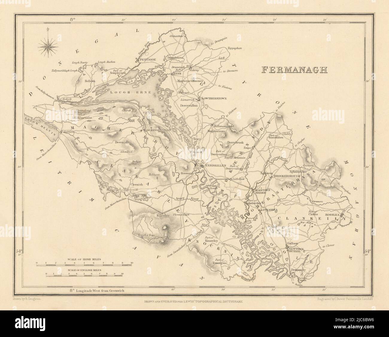 County fermanagh map hi-res stock photography and images - Alamy