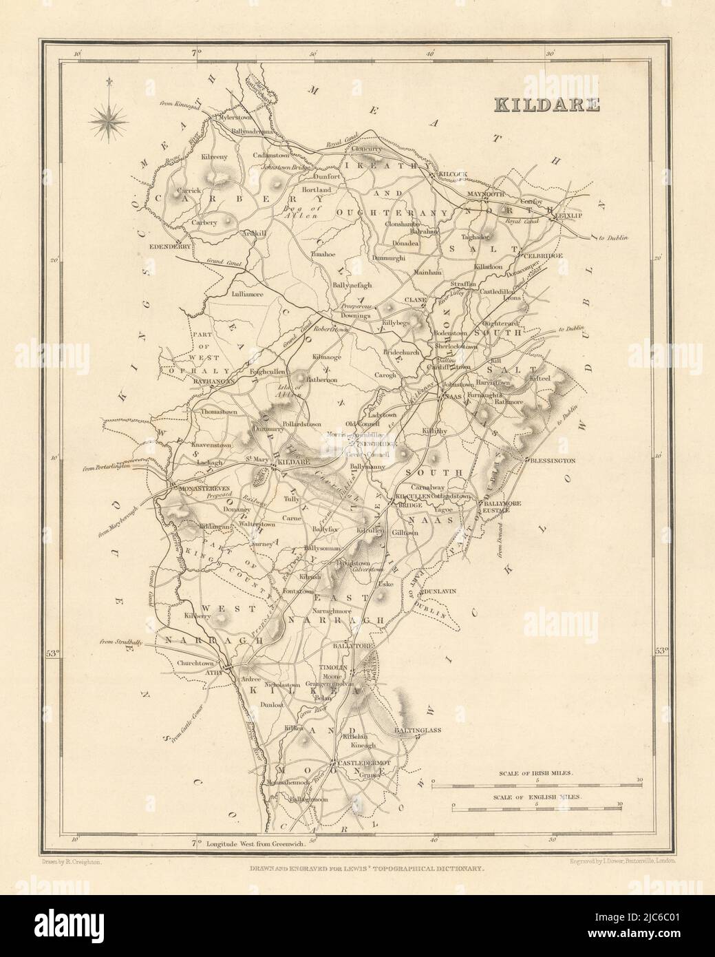 Kildare county map hi-res stock photography and images - Alamy
