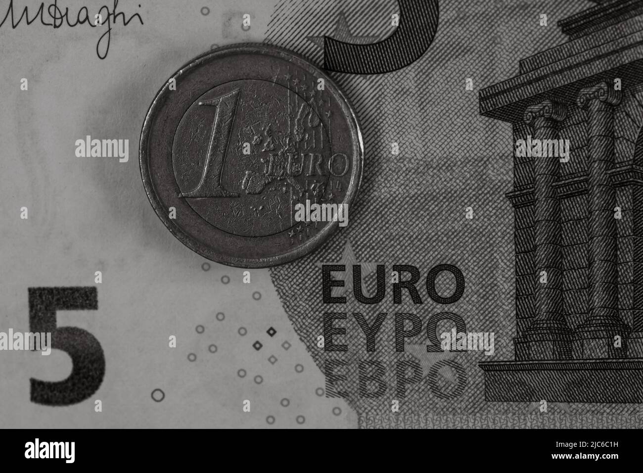 Money euro coins and banknotes Stock Photo - Alamy