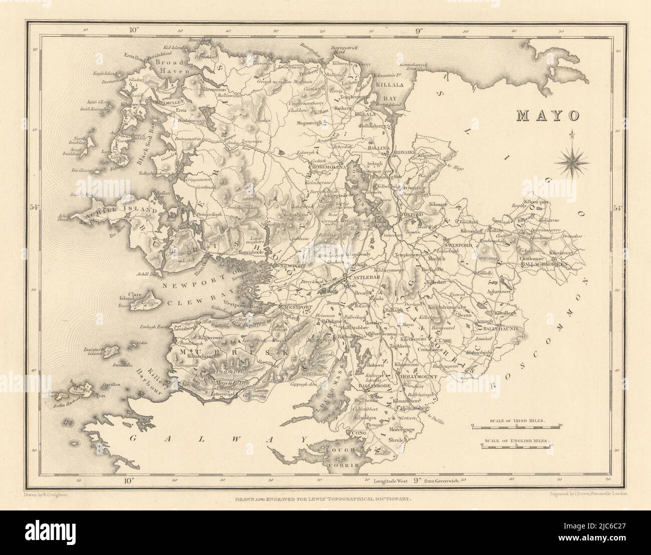 County mayo antique county map hi-res stock photography and images - Alamy