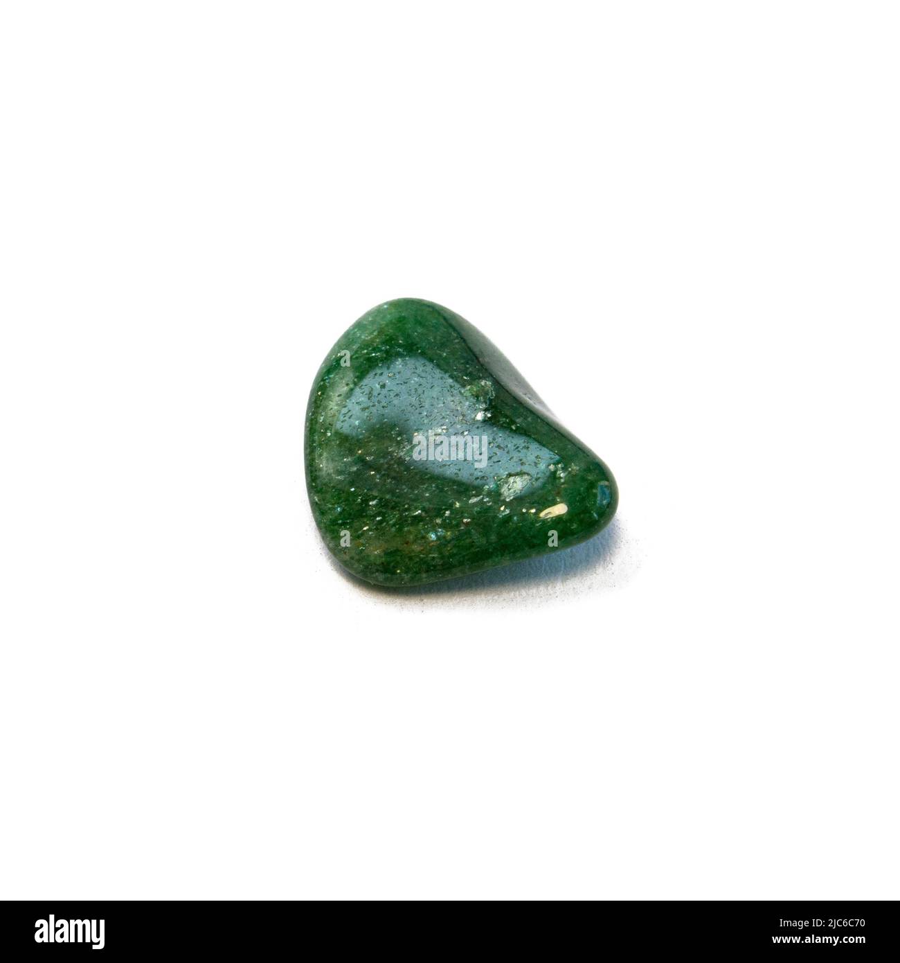 Macroshooting of natural mineral rock specimen - tumbled green ...