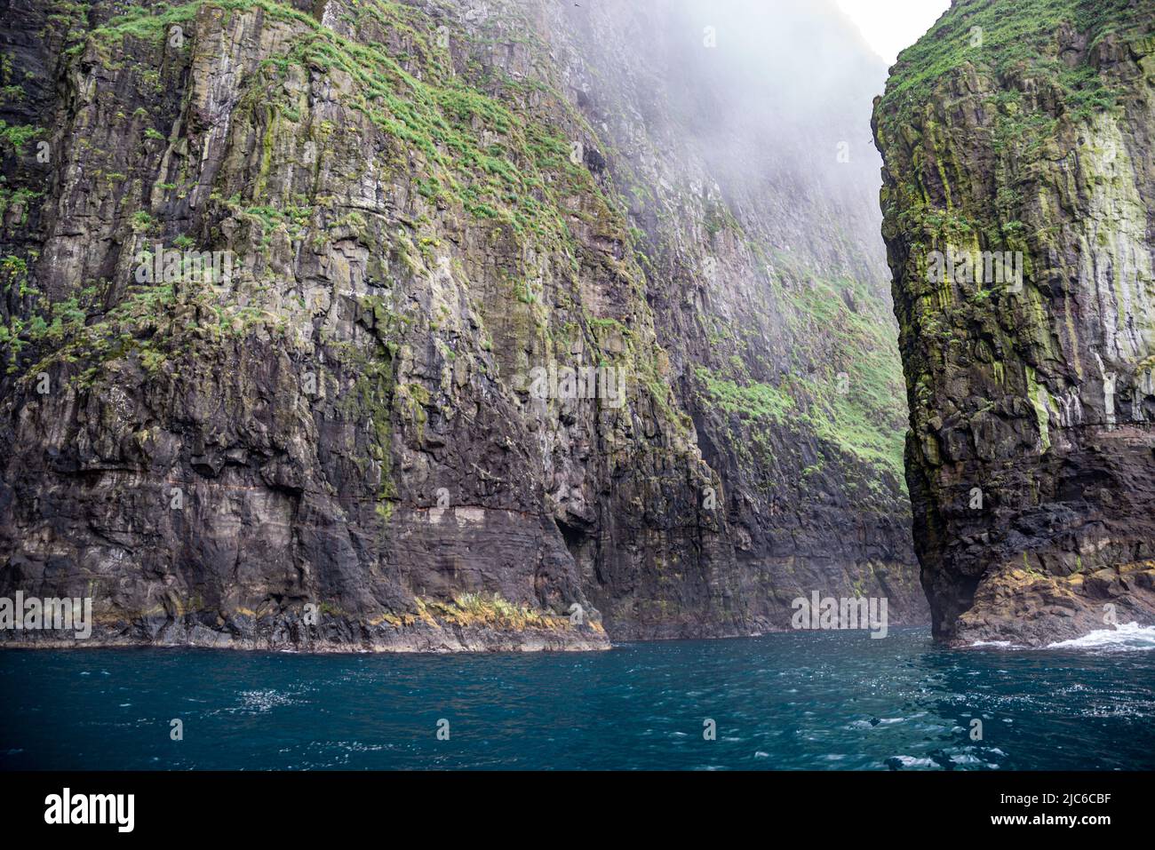 Imposing Vestmanna sea cliffs, Streymoy Island, Faroe Islands Stock ...