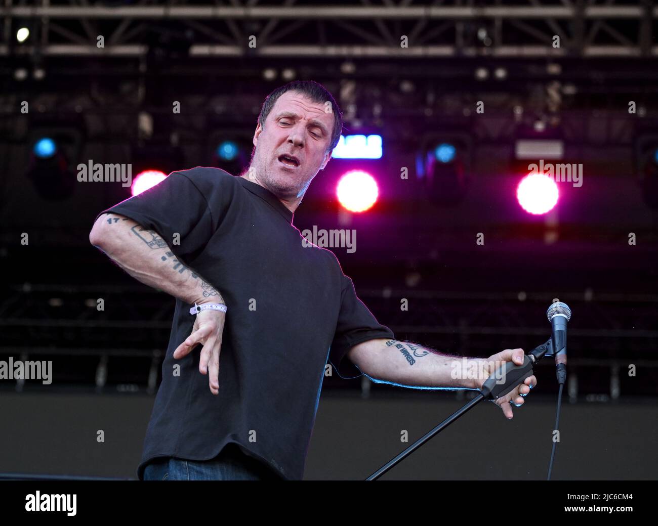 Berlin, Germany. 10th June, 2022. Jason Williamson singer of the ...
